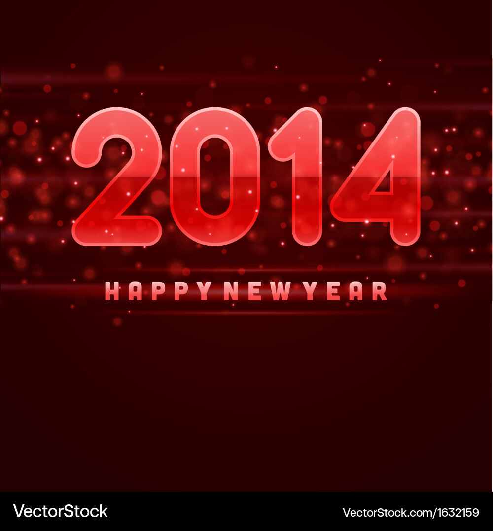 Happy new year 2014 message Royalty Free Vector Image