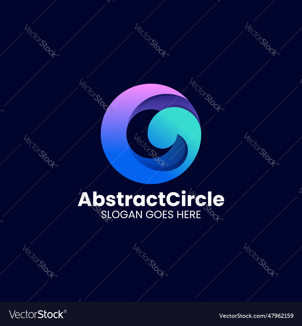 Logo circle gradient colorful style Royalty Free Vector