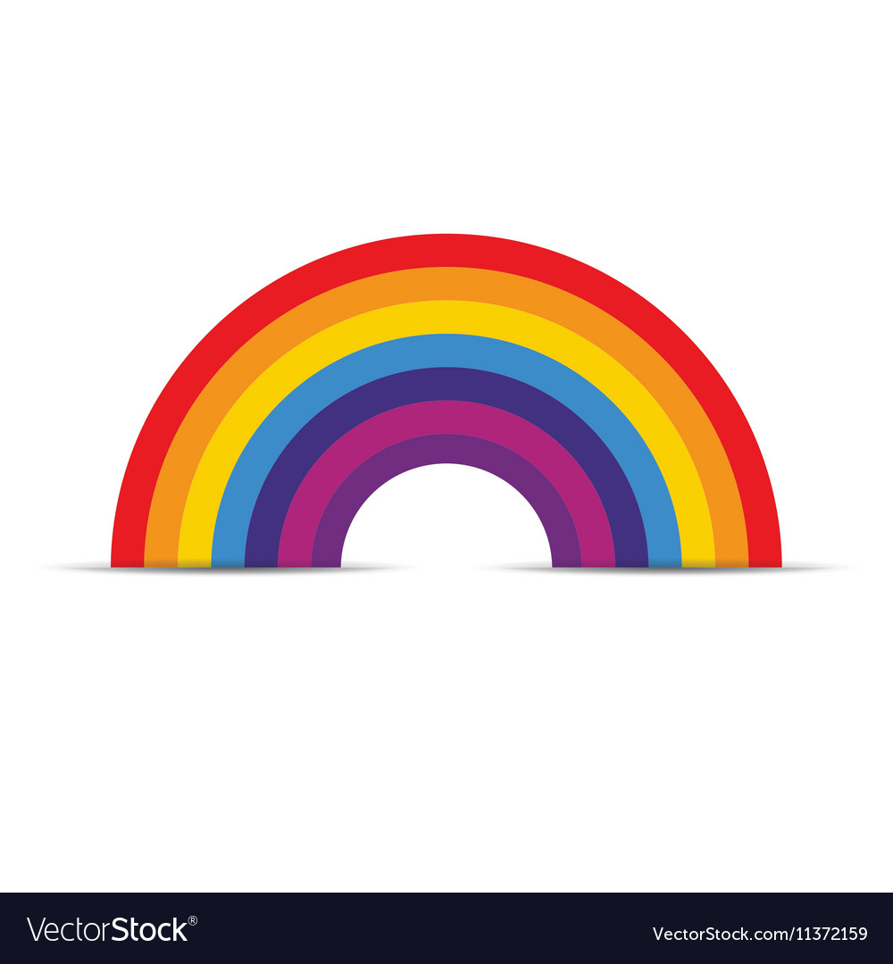 Rainbow icon flat Royalty Free Vector Image - VectorStock