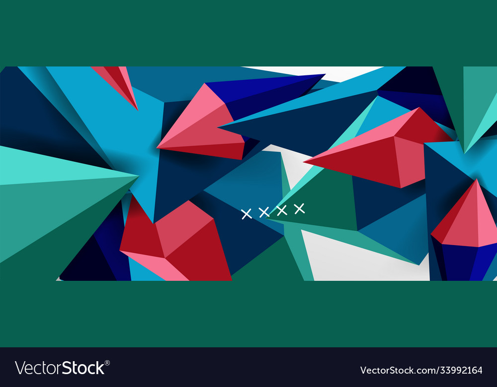 3d low poly abstract shape background Royalty Free Vector
