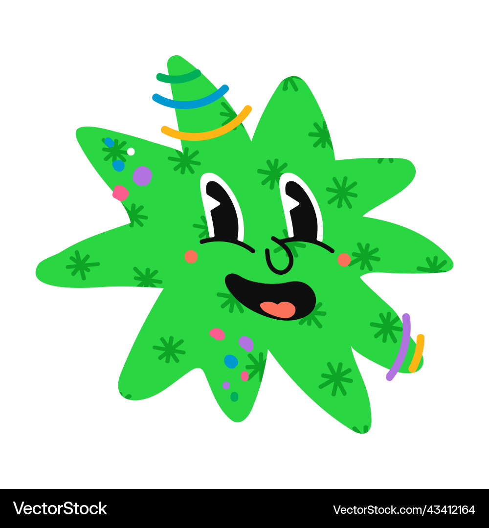 Cartoon character in abstract Royalty Free Vector Image