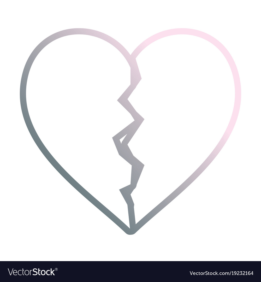 Heart broken symbol Royalty Free Vector Image - VectorStock