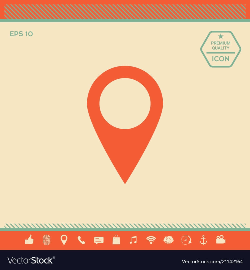 Map pointer icon Royalty Free Vector Image - VectorStock