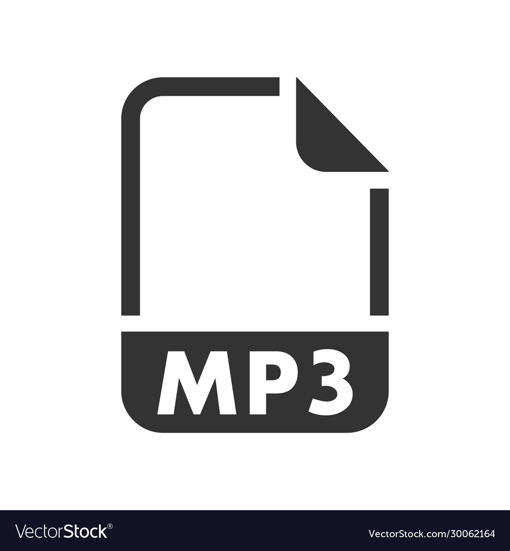 Mp3 file format icon Royalty Free Vector Image
