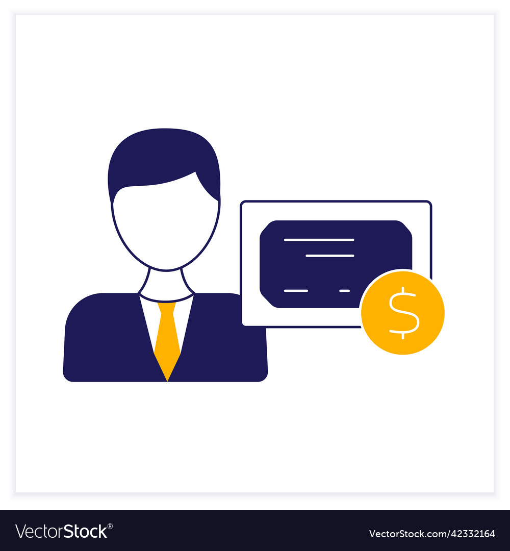 Shareholder flat icon Royalty Free Vector Image