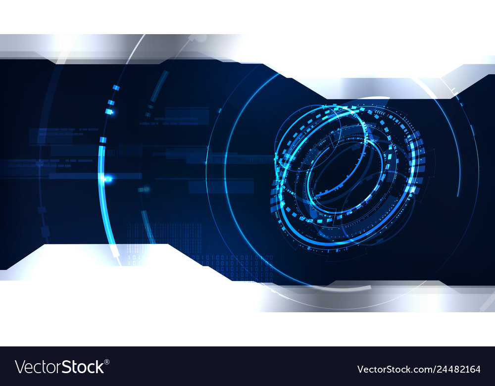 Technological cyber interface future system Vector Image