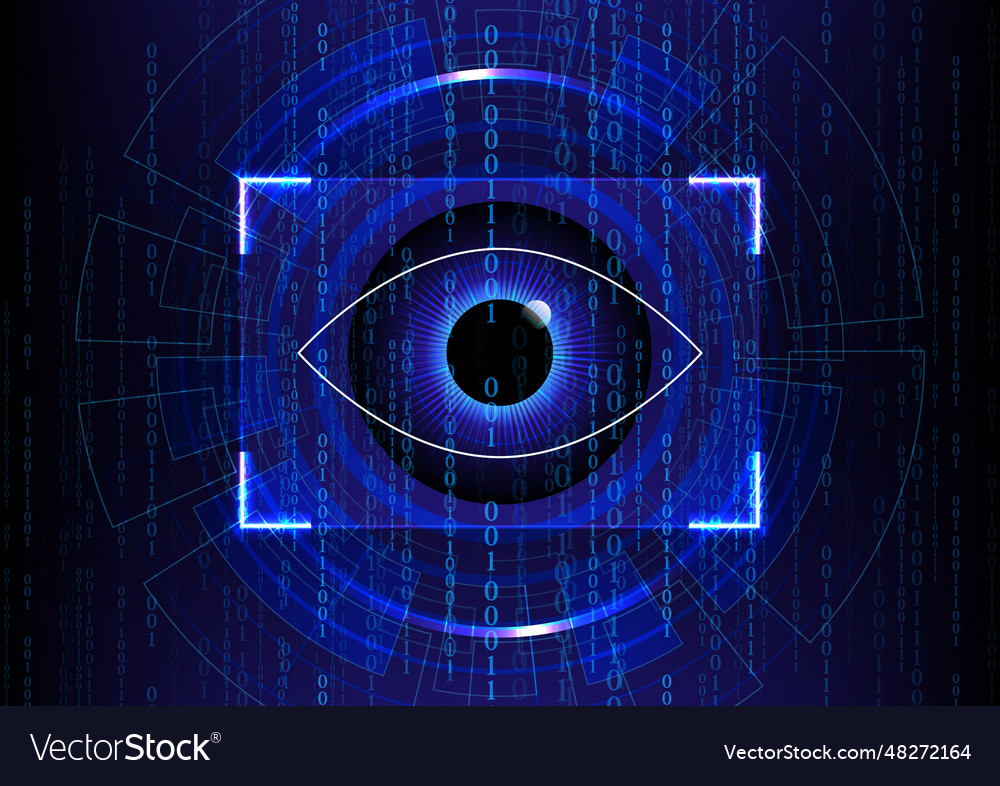 Technology eye detection abstract Royalty Free Vector Image