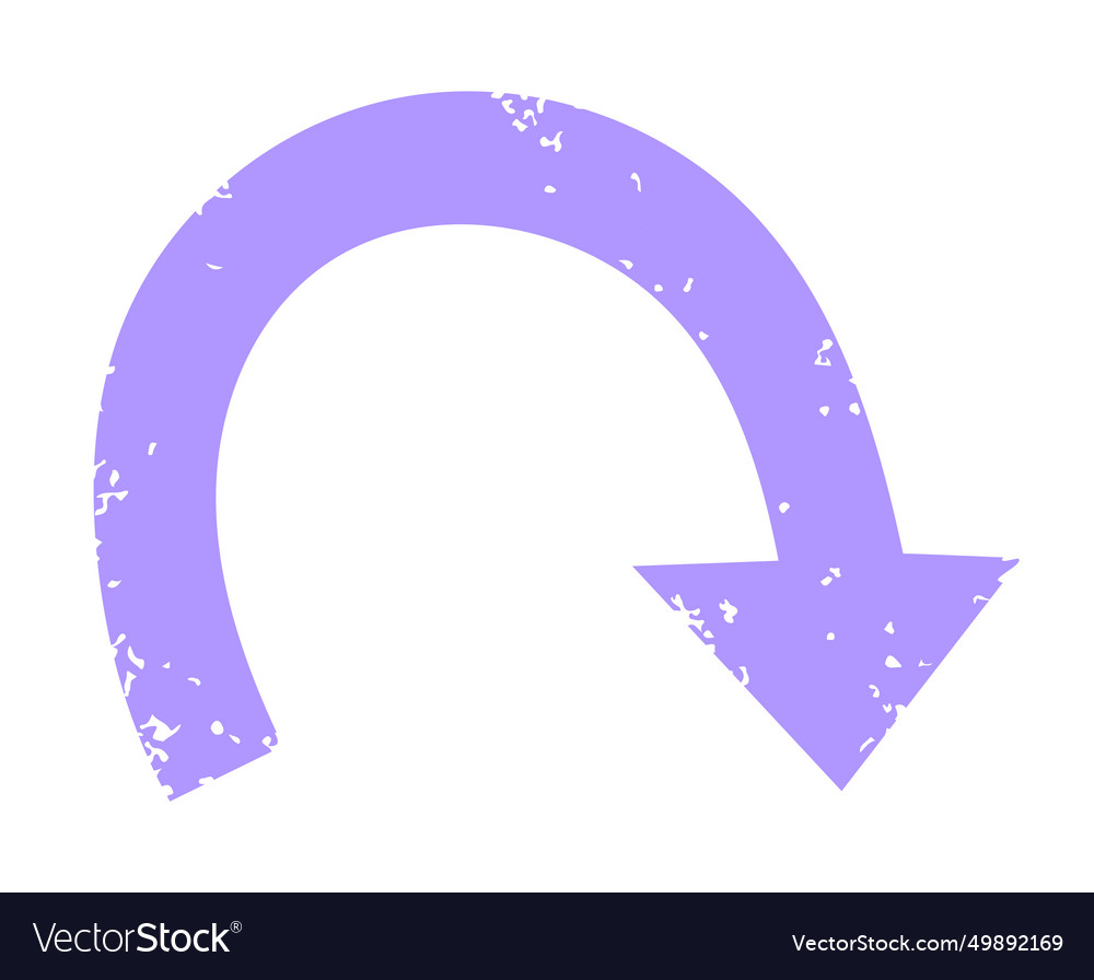 Arrow direction pointer hand drawn Royalty Free Vector Image