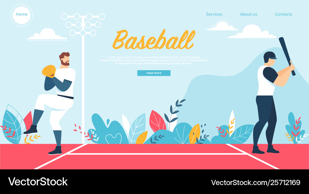 Baseball at championship competition sport game Vector Image