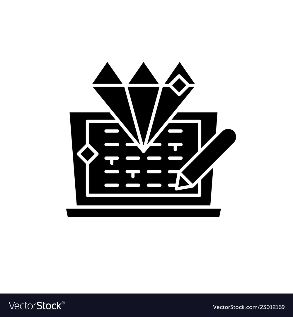 Code development black icon sign Royalty Free Vector Image