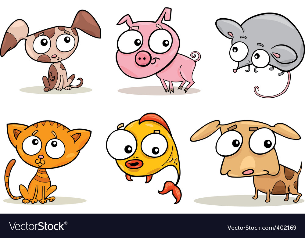 Cute pets Royalty Free Vector Image - VectorStock