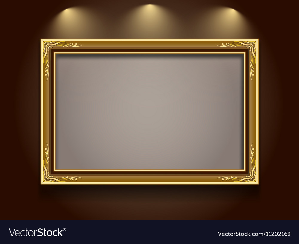 Gold frame Royalty Free Vector Image - VectorStock