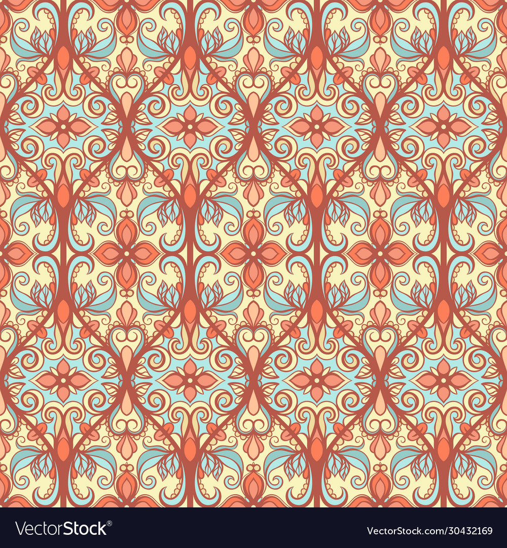 Orange and blue pattern Royalty Free Vector Image