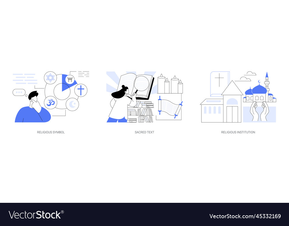 Religious practice abstract concept Royalty Free Vector