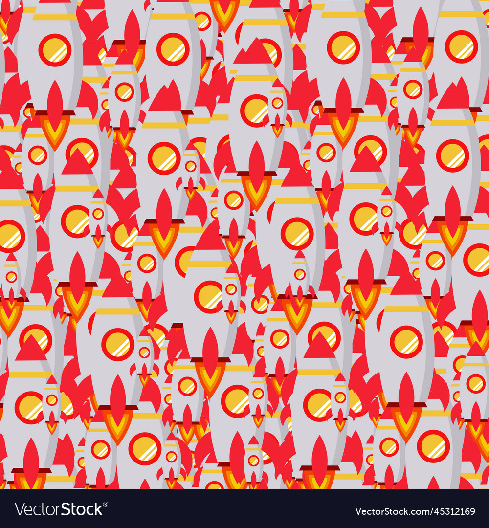Rocket pattern Royalty Free Vector Image - VectorStock