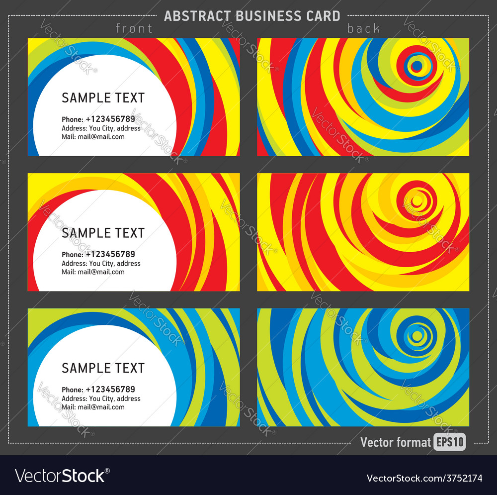 Abstract creative line business card template Vector Image Abstract creative line business card template Vector Image