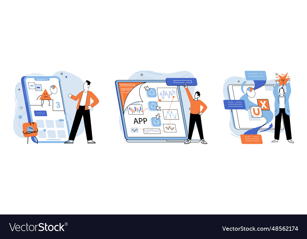 Application Testing Metaphor Software Royalty Free Vector