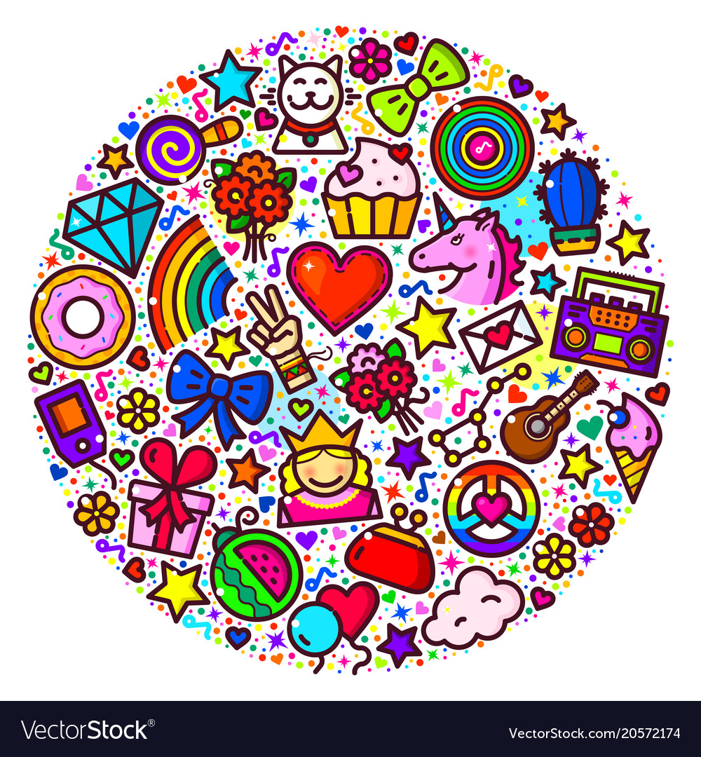 Cartoon objects Royalty Free Vector Image - VectorStock