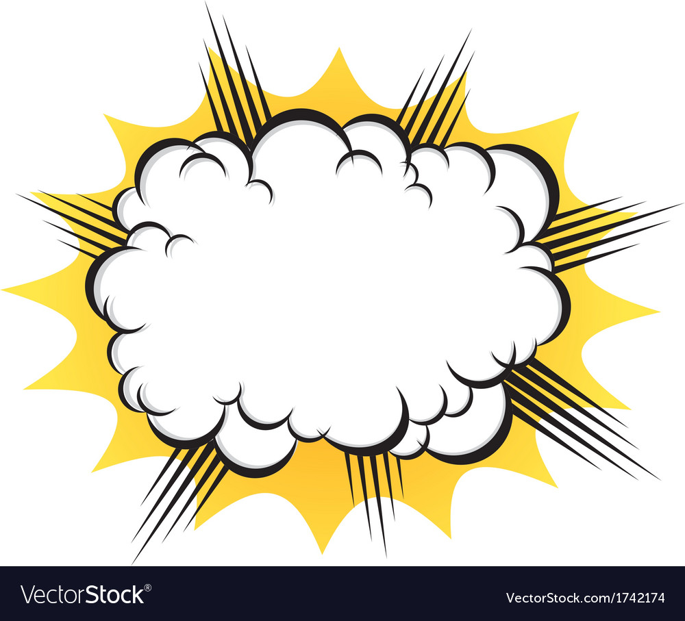Cloud after explosion Royalty Free Vector Image