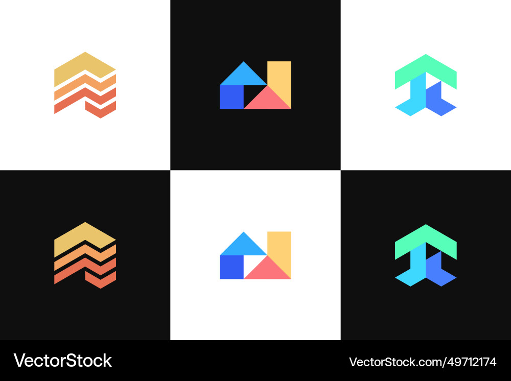 Collection of house logo Royalty Free Vector Image