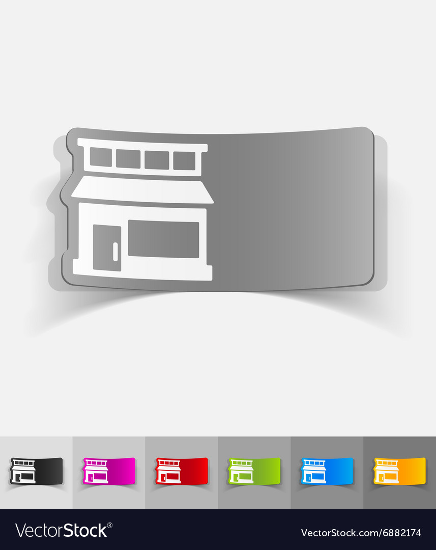 Realistic design element shop Royalty Free Vector Image