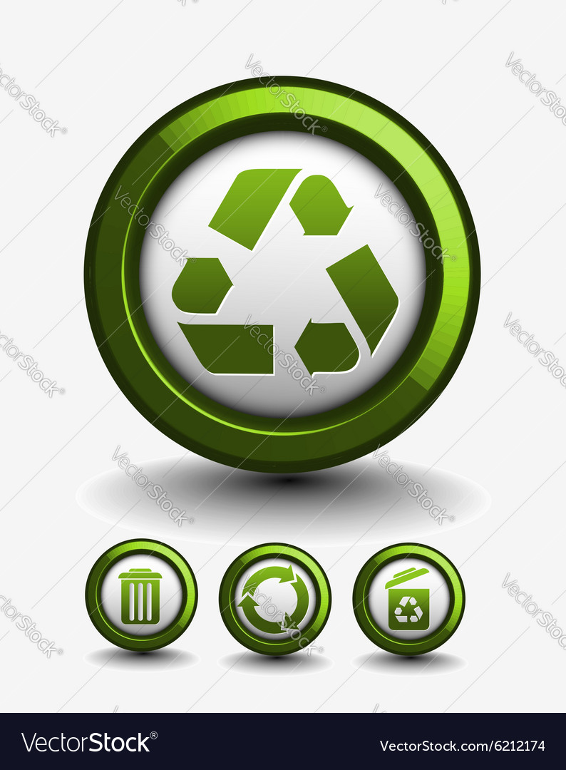 Recycle icon set Royalty Free Vector Image - VectorStock