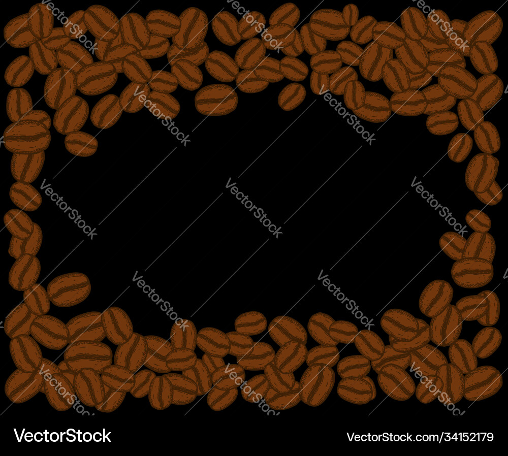 Blank coffee beans frame Royalty Free Vector Image