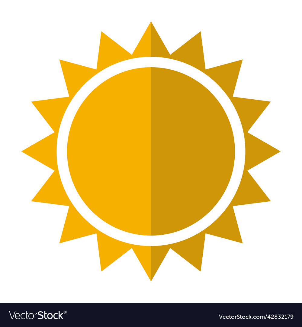 Bright sun design Royalty Free Vector Image - VectorStock