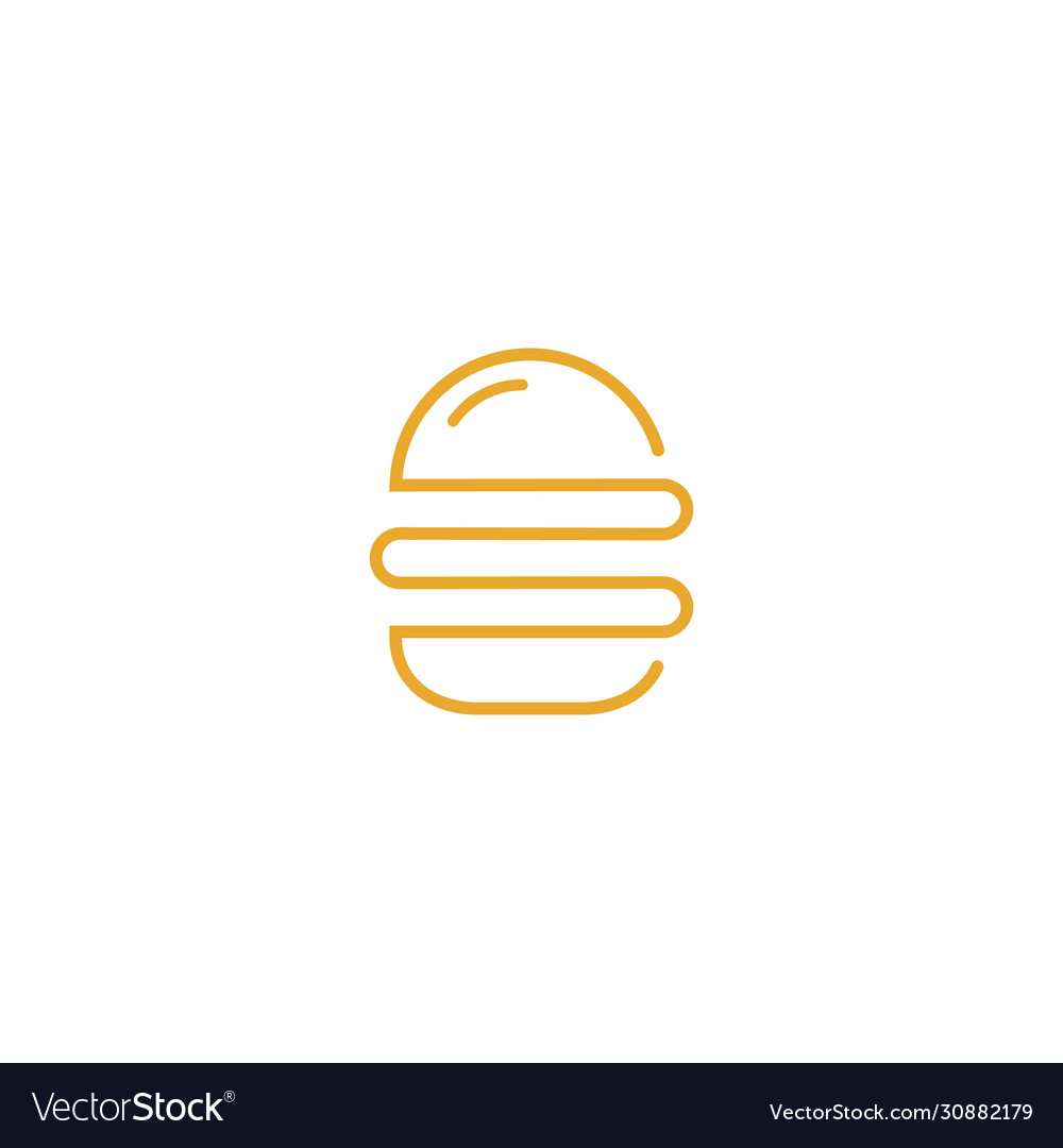 Burger logo design Royalty Free Vector Image - VectorStock