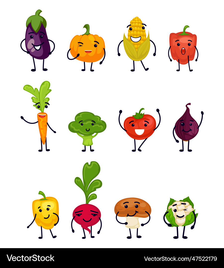 Cartoon natural food character collection elements