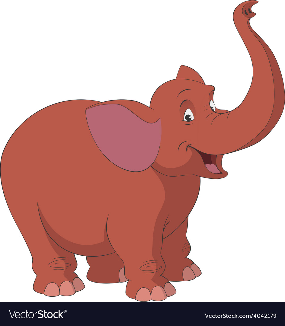 Cheerful elephant Royalty Free Vector Image - VectorStock
