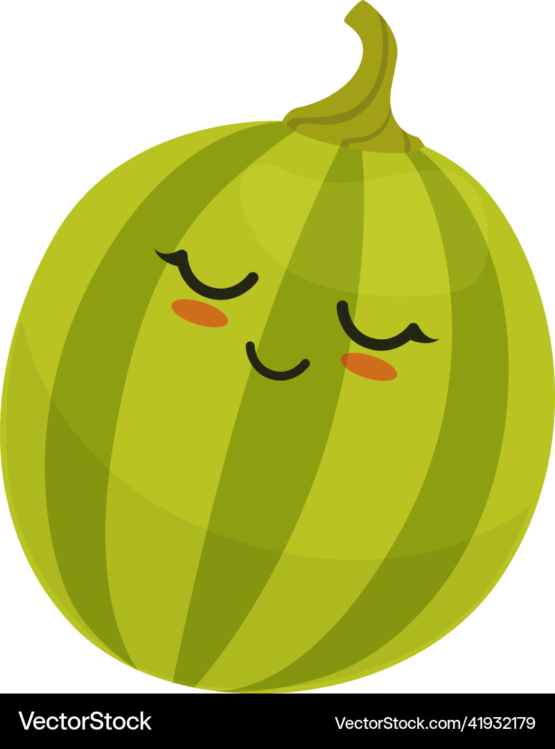 Kawaii watermelon relaxing summer fruit happy Vector Image