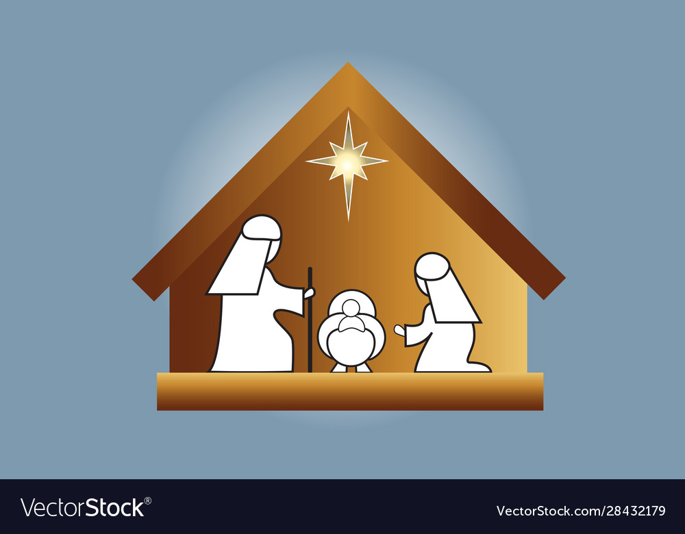 Nativity scene Royalty Free Vector Image - VectorStock