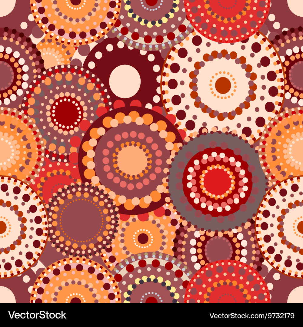 Seamless retro pattern with vivid colorful red Vector Image