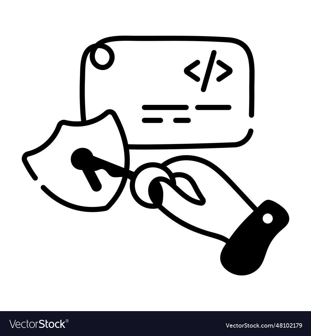Secure Programming Royalty Free Vector Image Vectorstock