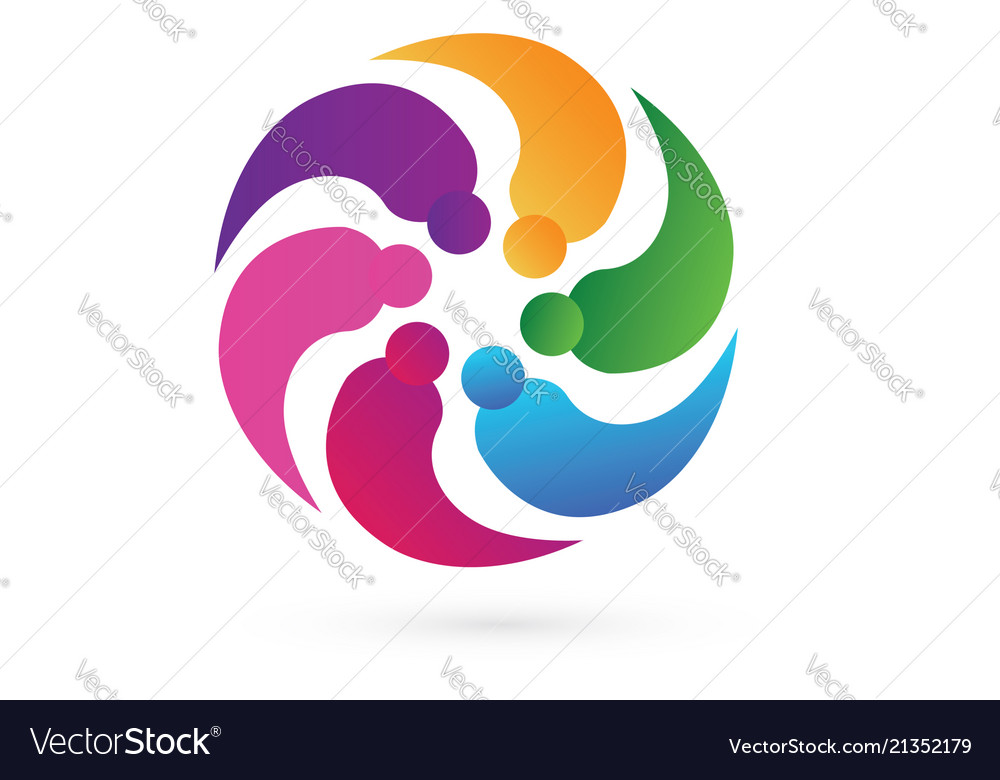 Teamwork people together community logo Royalty Free Vector Teamwork people together community logo Royalty Free Vector