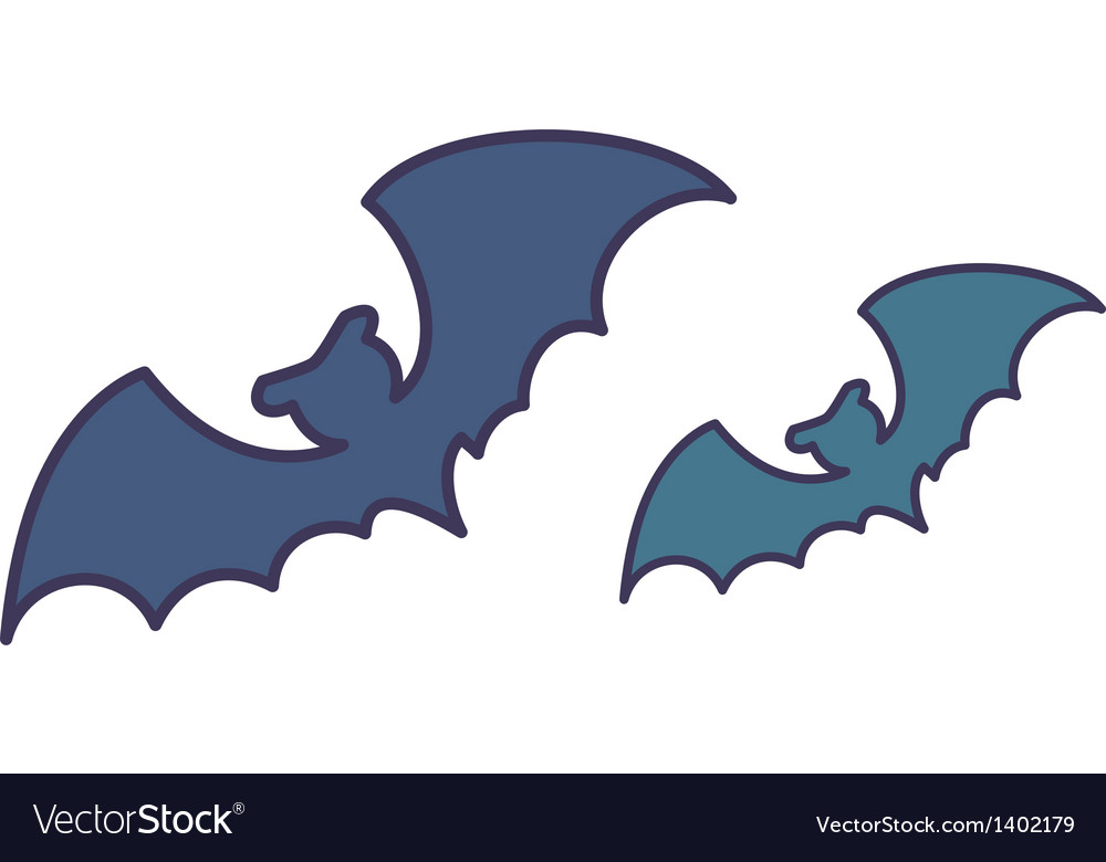 Two bats Royalty Free Vector Image - VectorStock