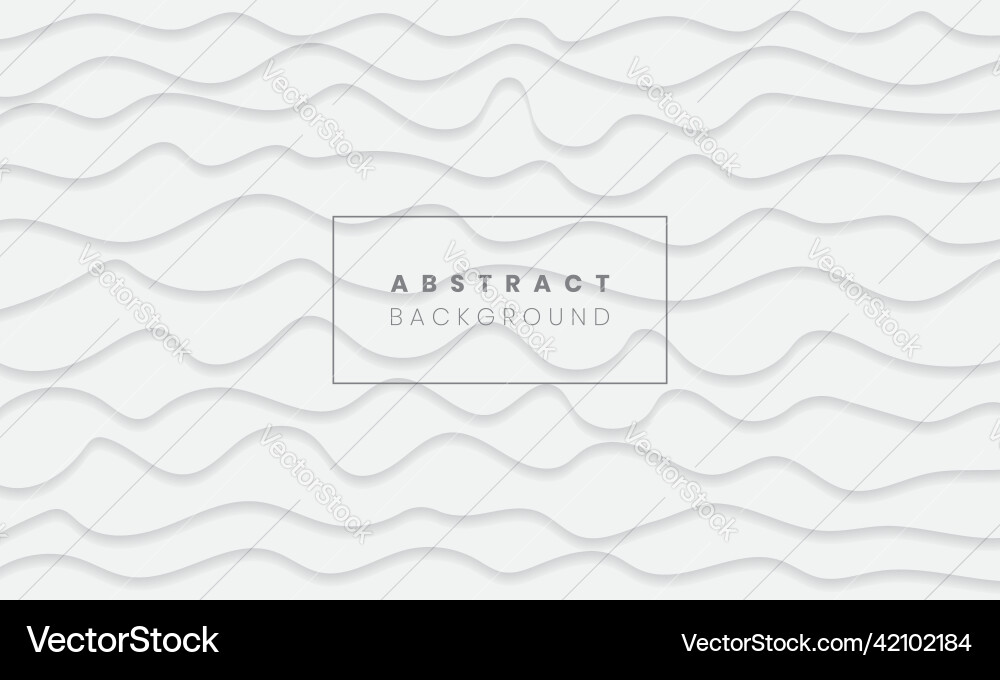 Abstract modern white wave background Royalty Free Vector