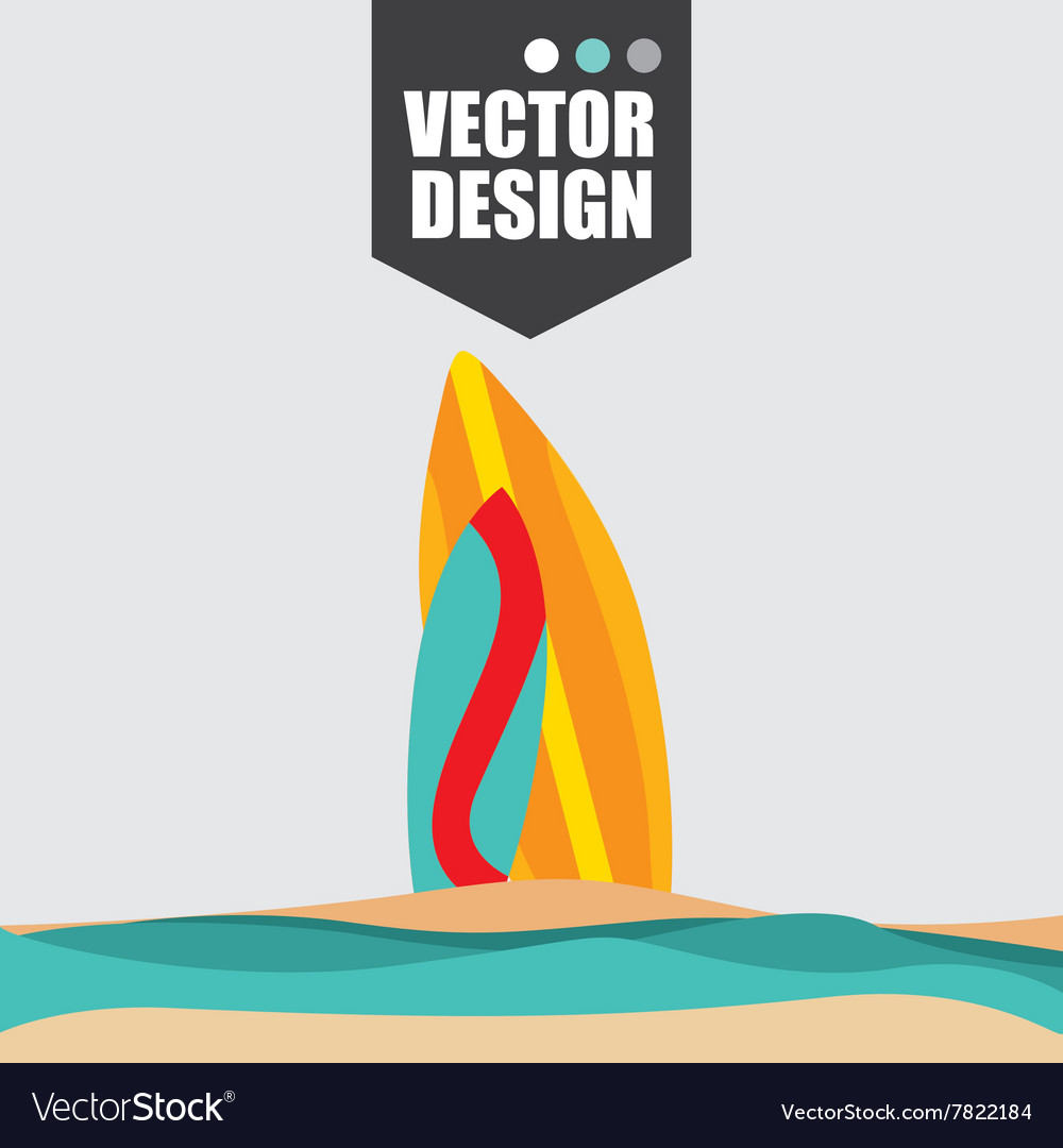 Beach concept design Royalty Free Vector Image