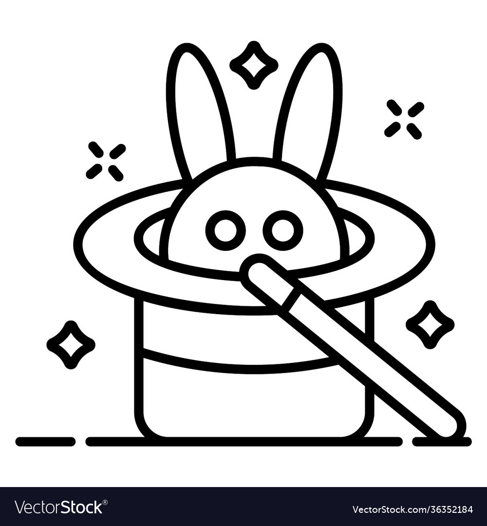 Bunny magic Royalty Free Vector Image - VectorStock