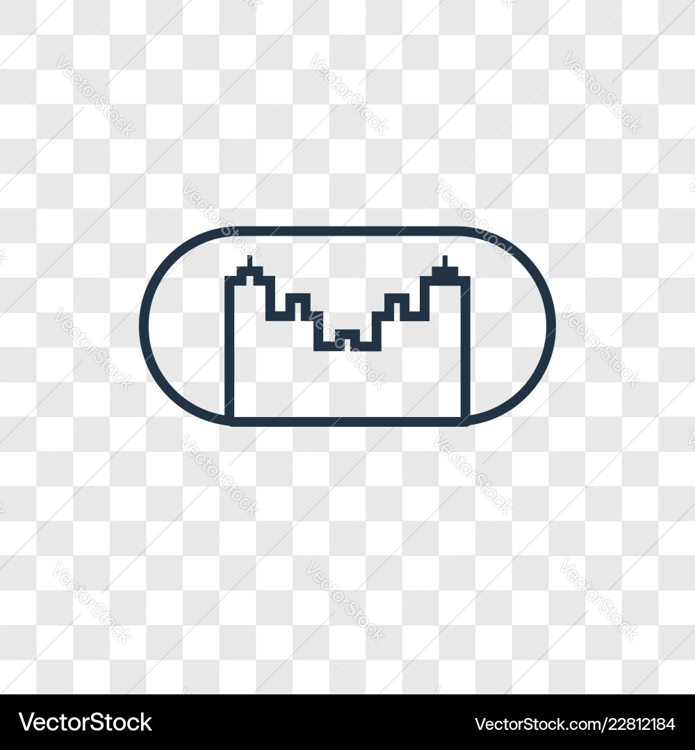 Cityscape concept linear icon isolated Royalty Free Vector