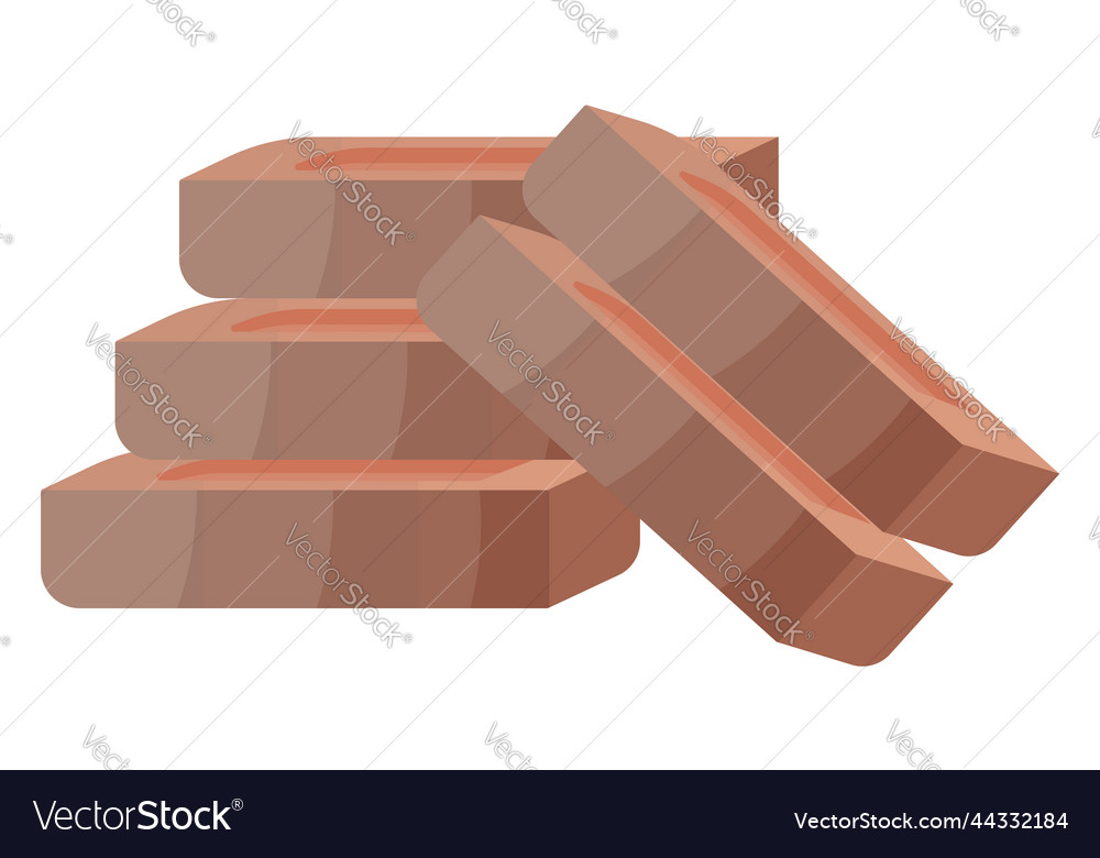 Construction bricks on a white background Vector Image