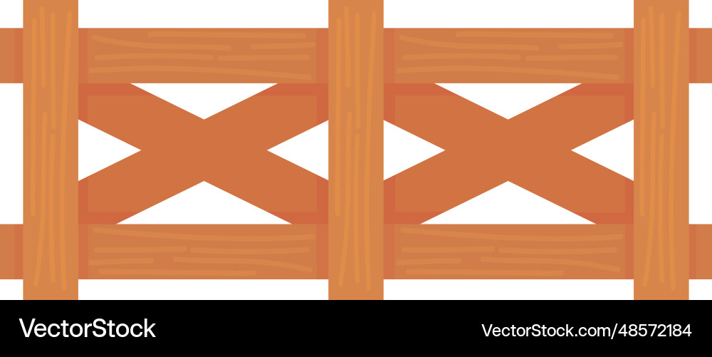 Garden wooden fence security Royalty Free Vector Image