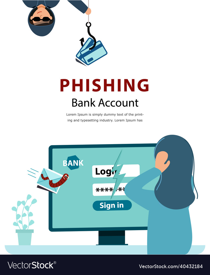 Hacker attack and web security concept online Vector Image