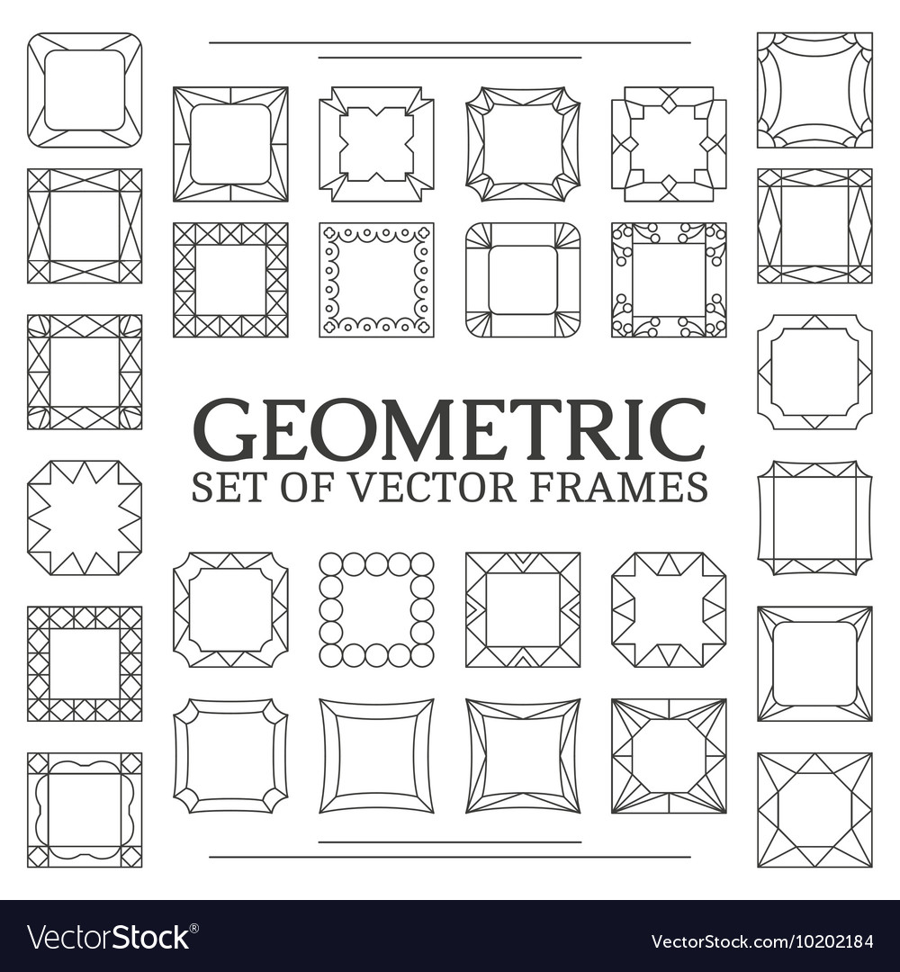 Line frames Royalty Free Vector Image - VectorStock