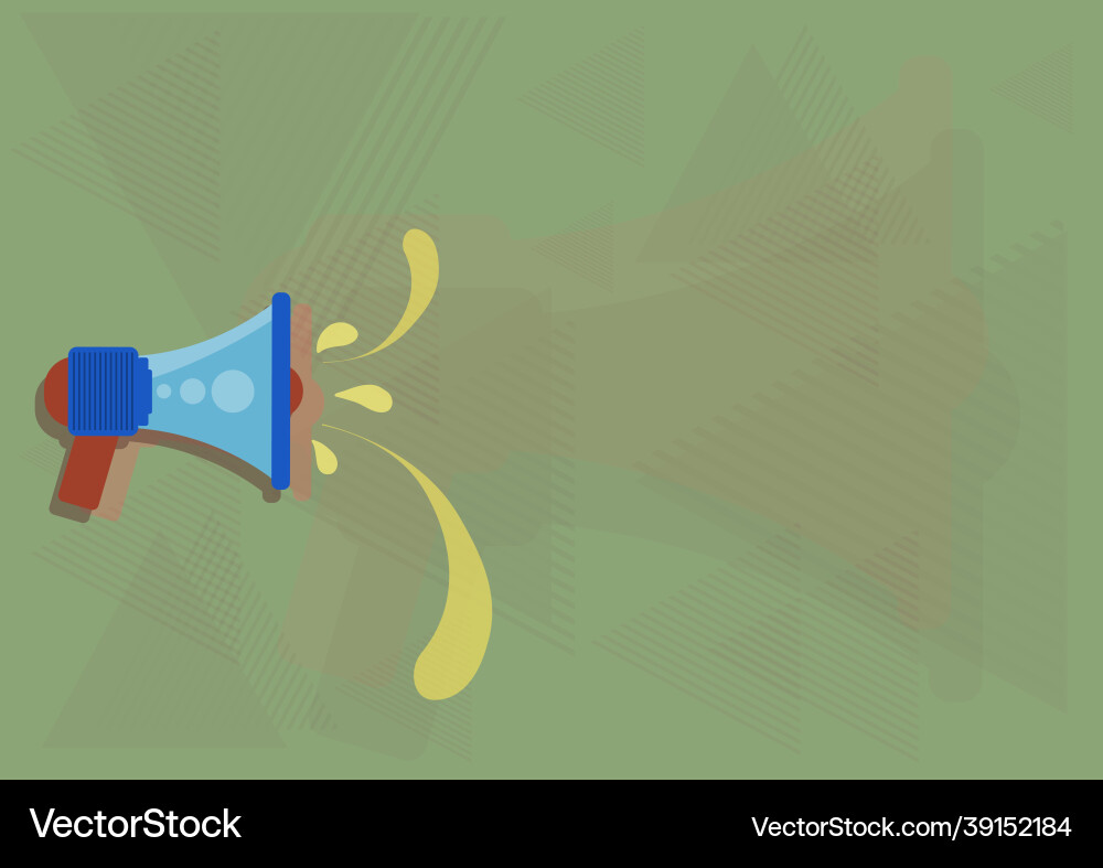 Megaphone throwing out water leaks making new Vector Image