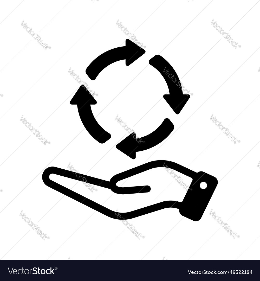 Reuse reusable recycle icon Royalty Free Vector Image