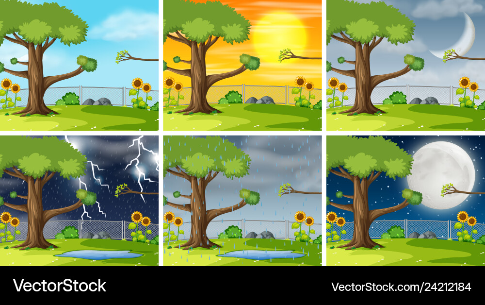 Set nature pack background Royalty Free Vector Image