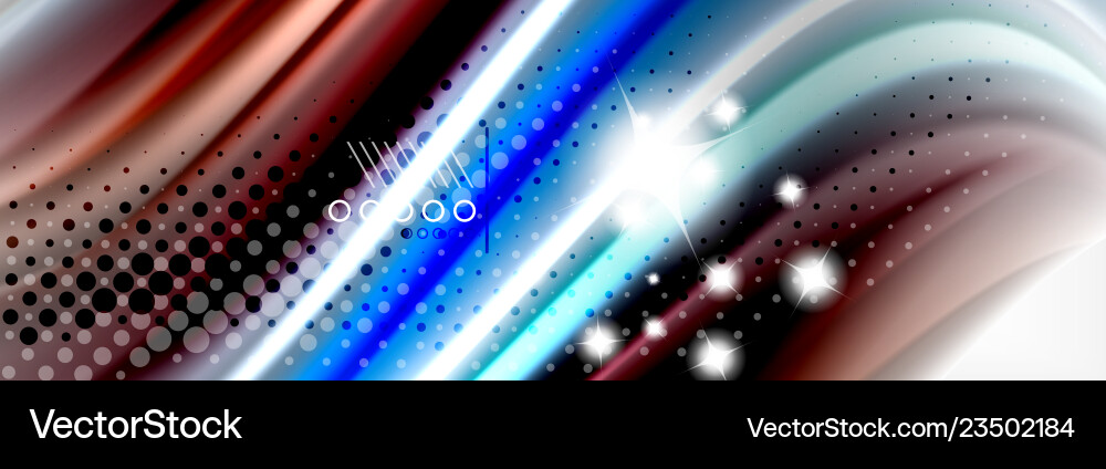 Smooth liquid blur wave background color flow Vector Image