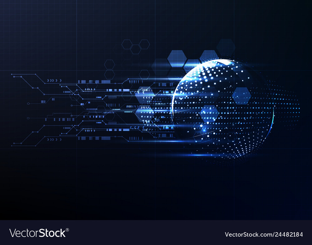 Technological interface access global platform Vector Image
